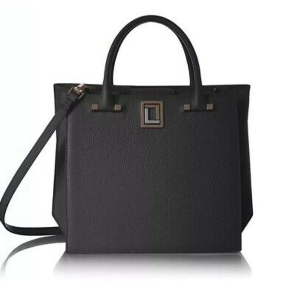 Luana | Bags | Nwt Luana Italy Origami Black Pebbled Leather Tote ...